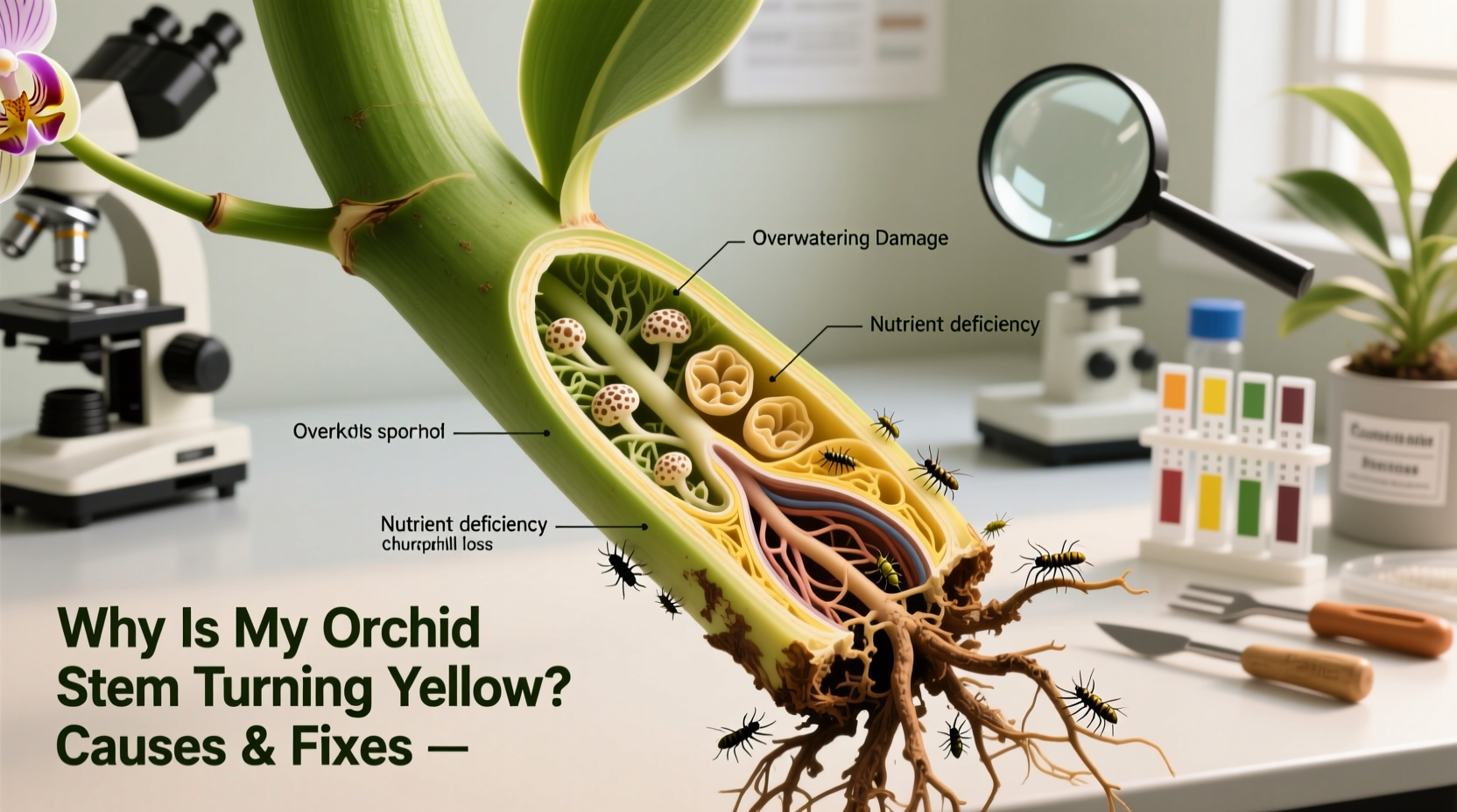Why Is My Orchid Stem Turning Yellow? Causes & Fixes