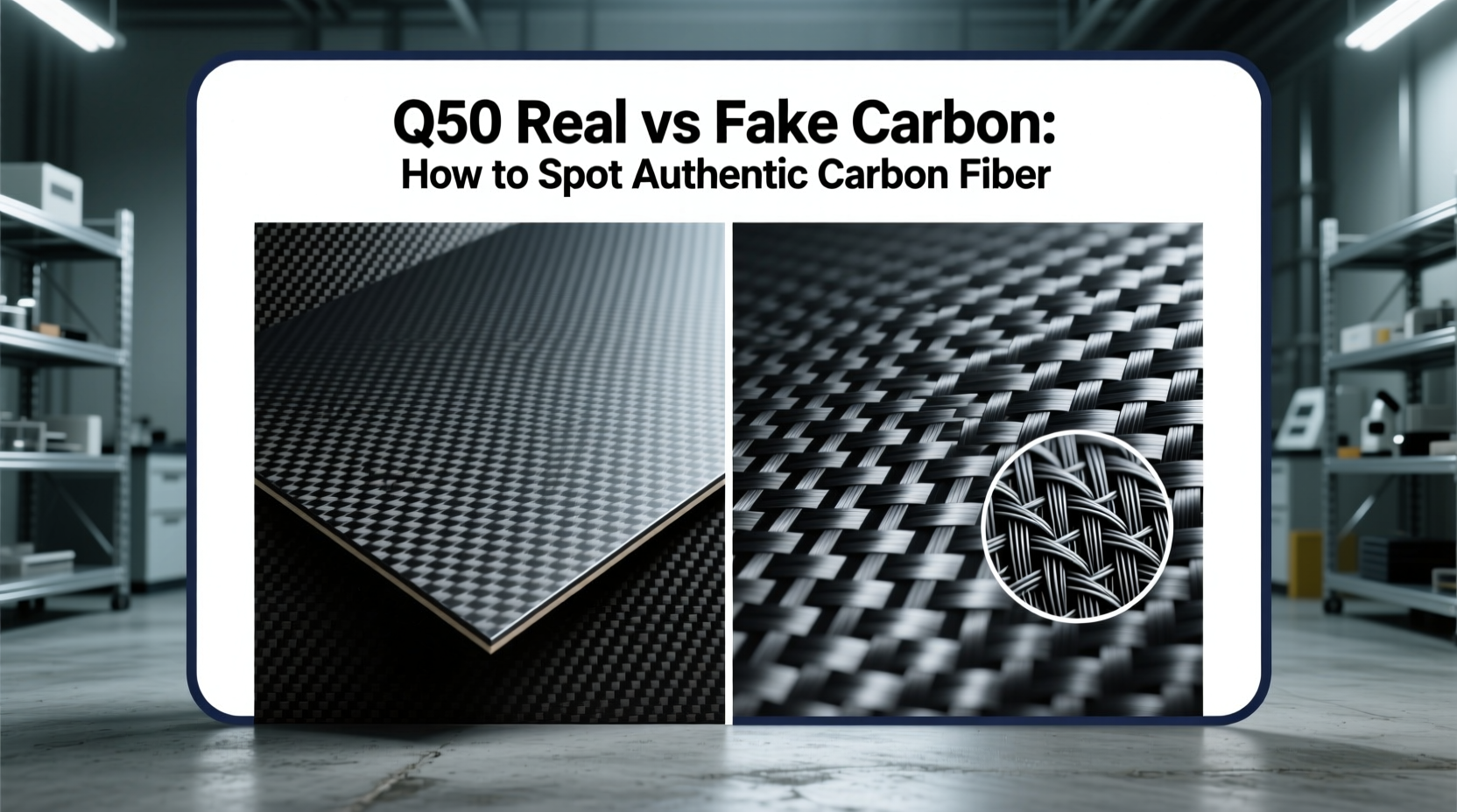 Q50 Real vs Fake Carbon: How to Spot Authentic Carbon Fiber