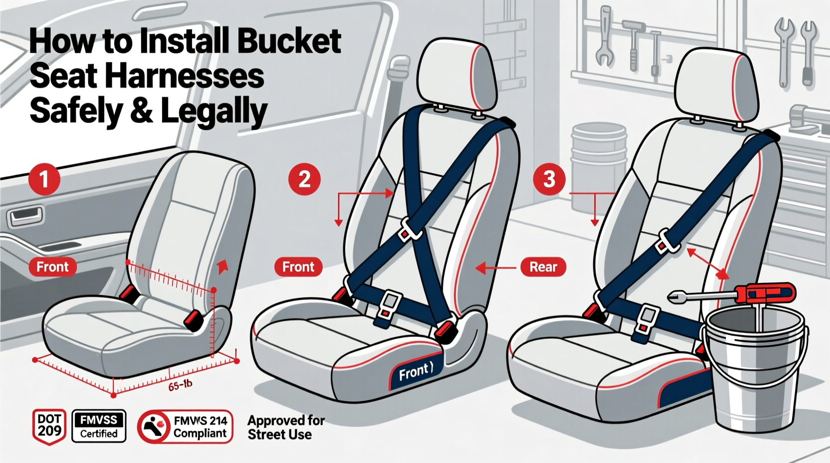 How to Install Bucket Seat Harnesses Safely & Legally