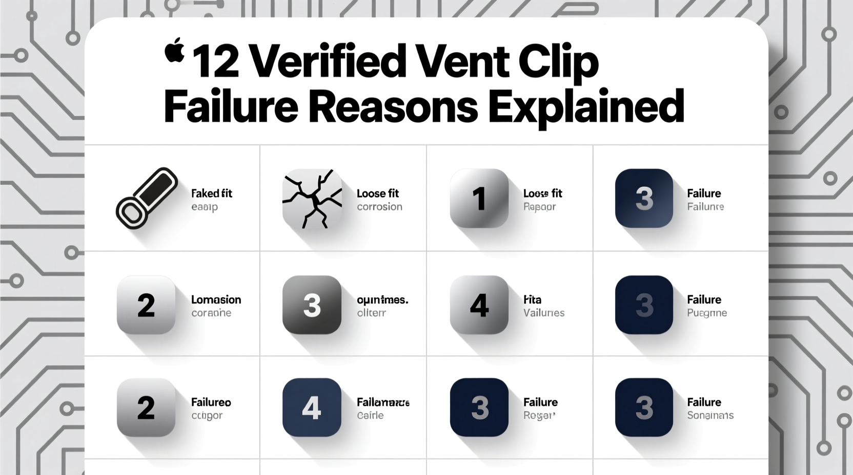 12 Verified Vent Clip Failure Reasons Explained
