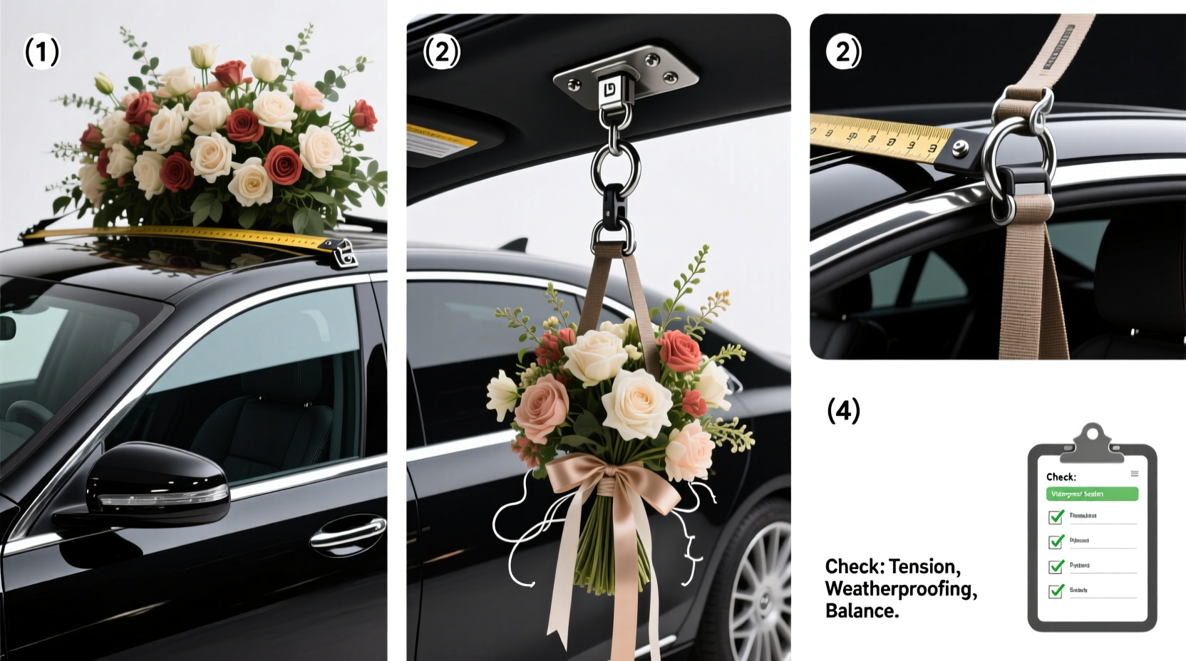 Step By Step Guide To Securely Attach Large Flower Car Hangings For ...