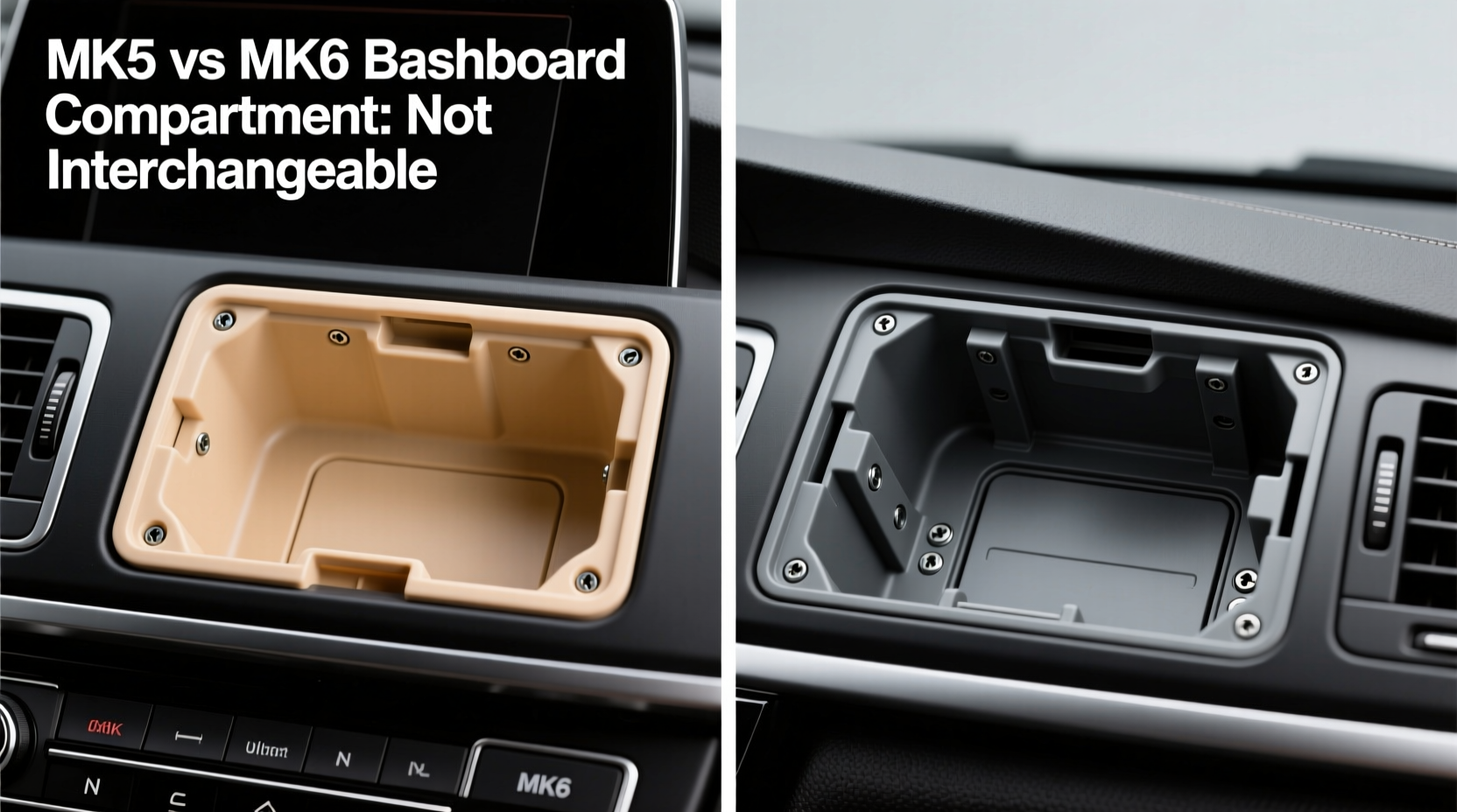 MK5 vs MK6 Dashboard Compartment: Not Interchangeable