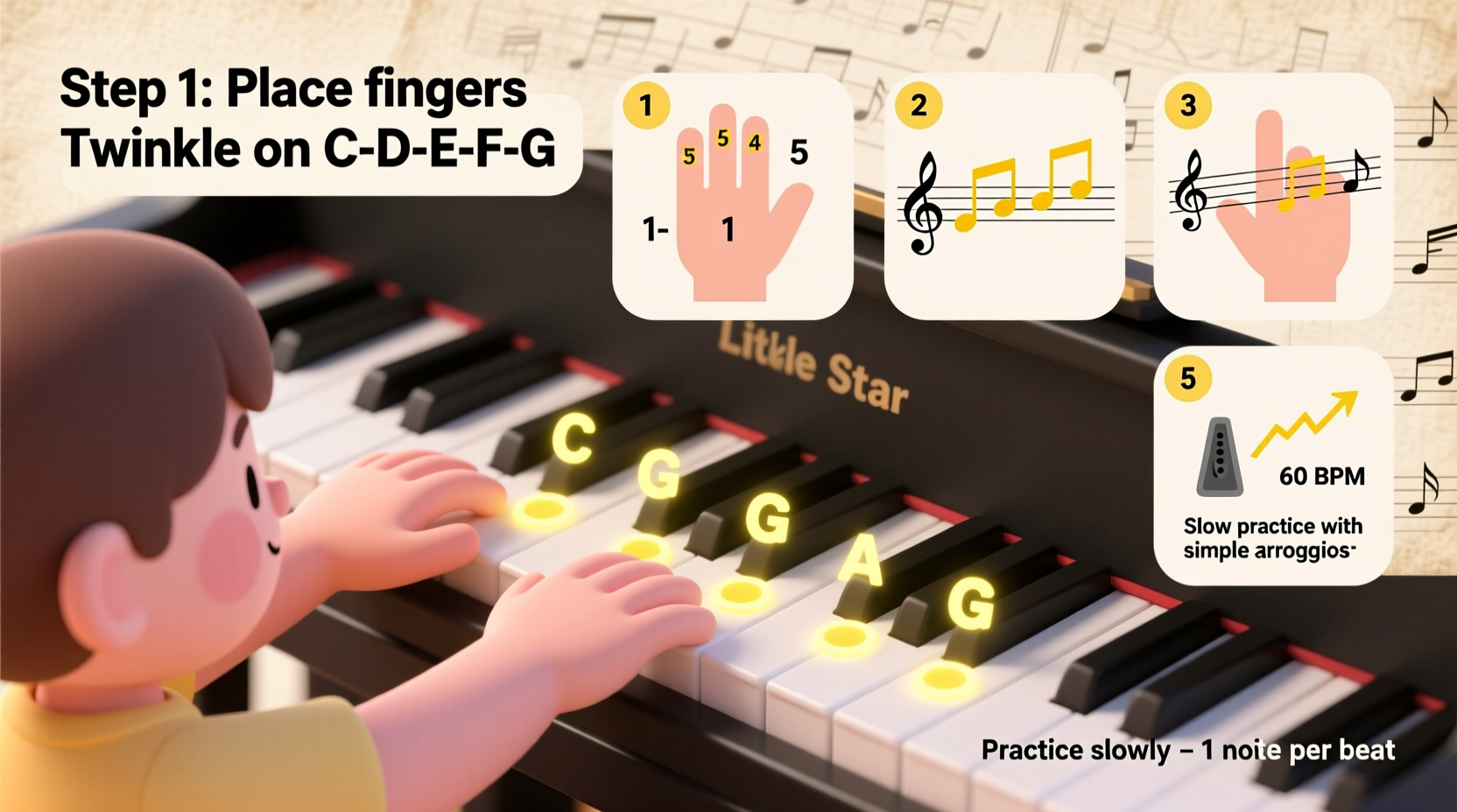 Mastering Twinkle Twinkle Little Star On Piano Step By Step Tips For ...