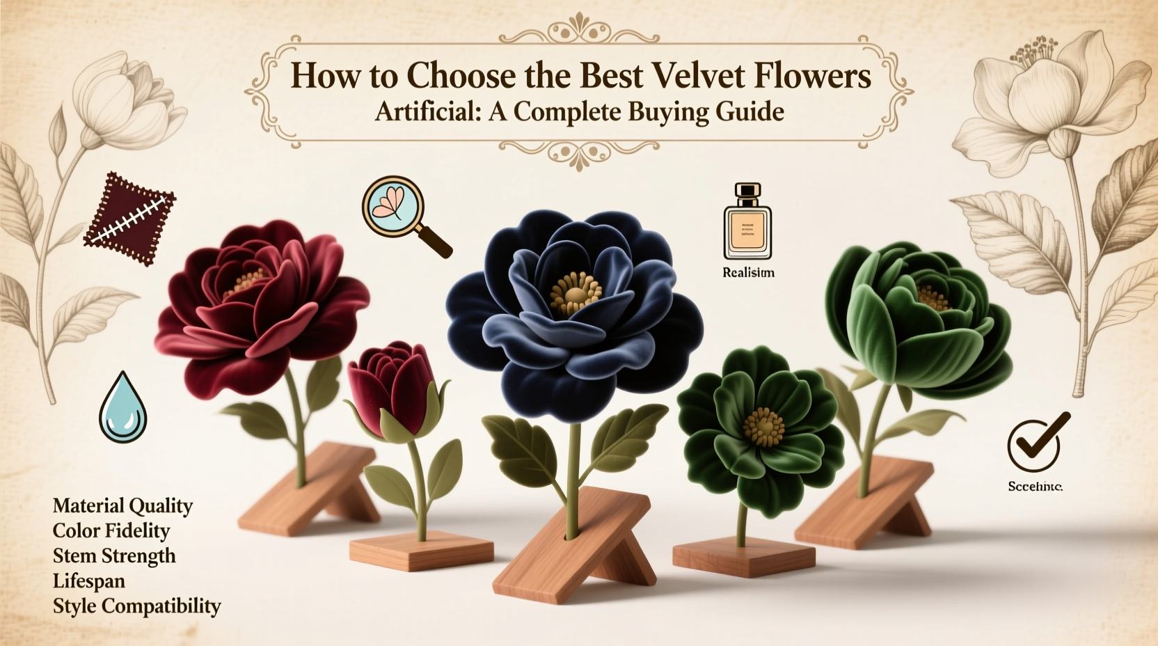 How to Choose Velvet Flowers Artificial: Buying Guide & Tips
