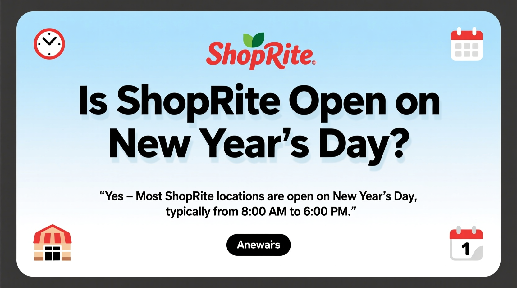 Is ShopRite Open on New Year's Day?