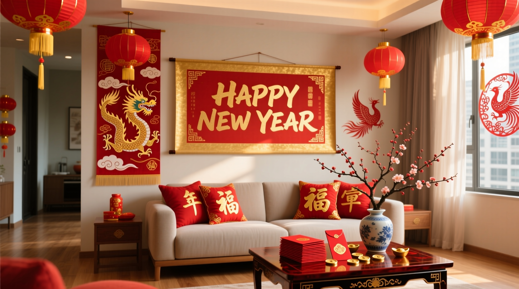 How to Decorate Living Room for Chinese New Year