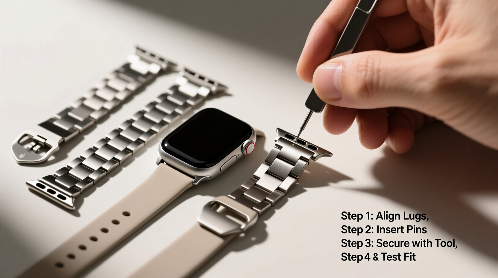 Step By Step Guide To Installing A Metal Apple Watch Strap For A ...