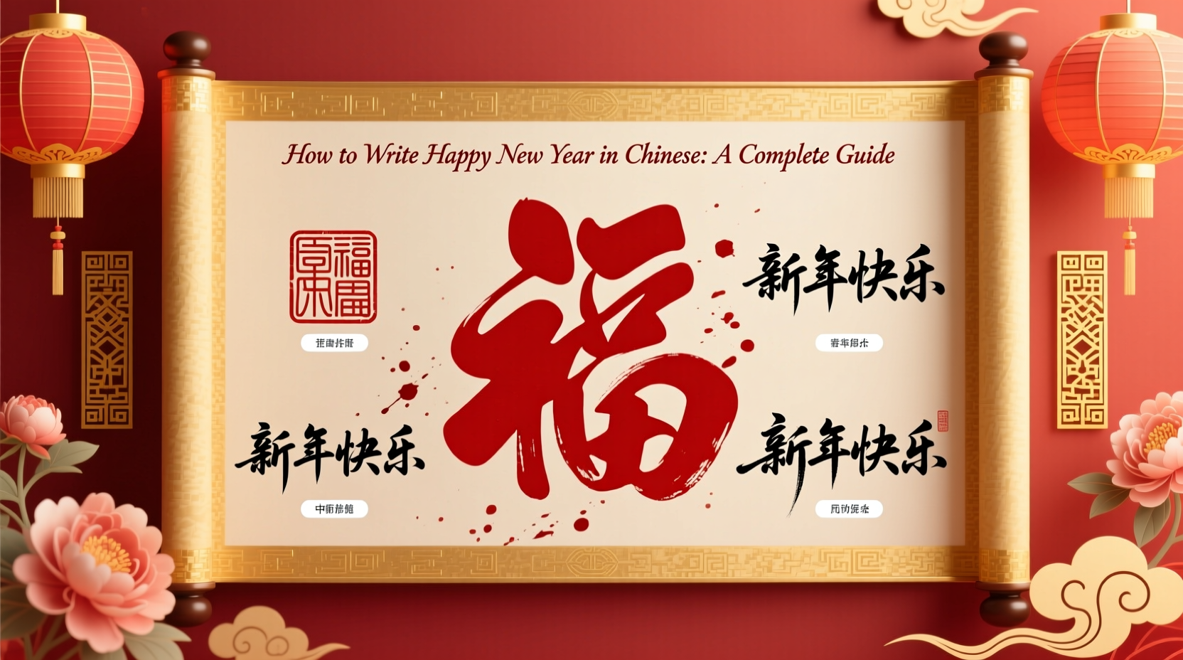 How to Write Happy New Year in Chinese Mandarin