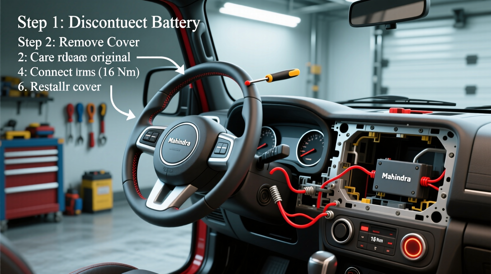 How to Install a Heated Steering Wheel on a Mahindra Thar