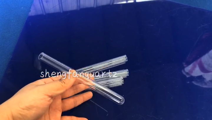 Customized clear Quartz test Tube With Round or Flat Bottom for Lab ...