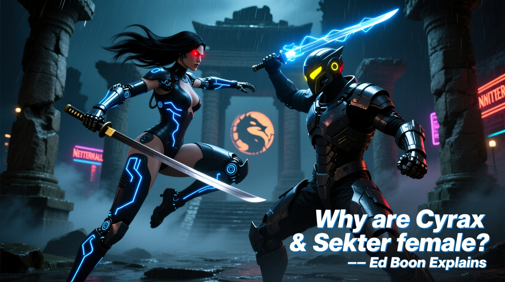 Why Are Cyrax Sektor Female In Mk1 Ed Boon Explains
