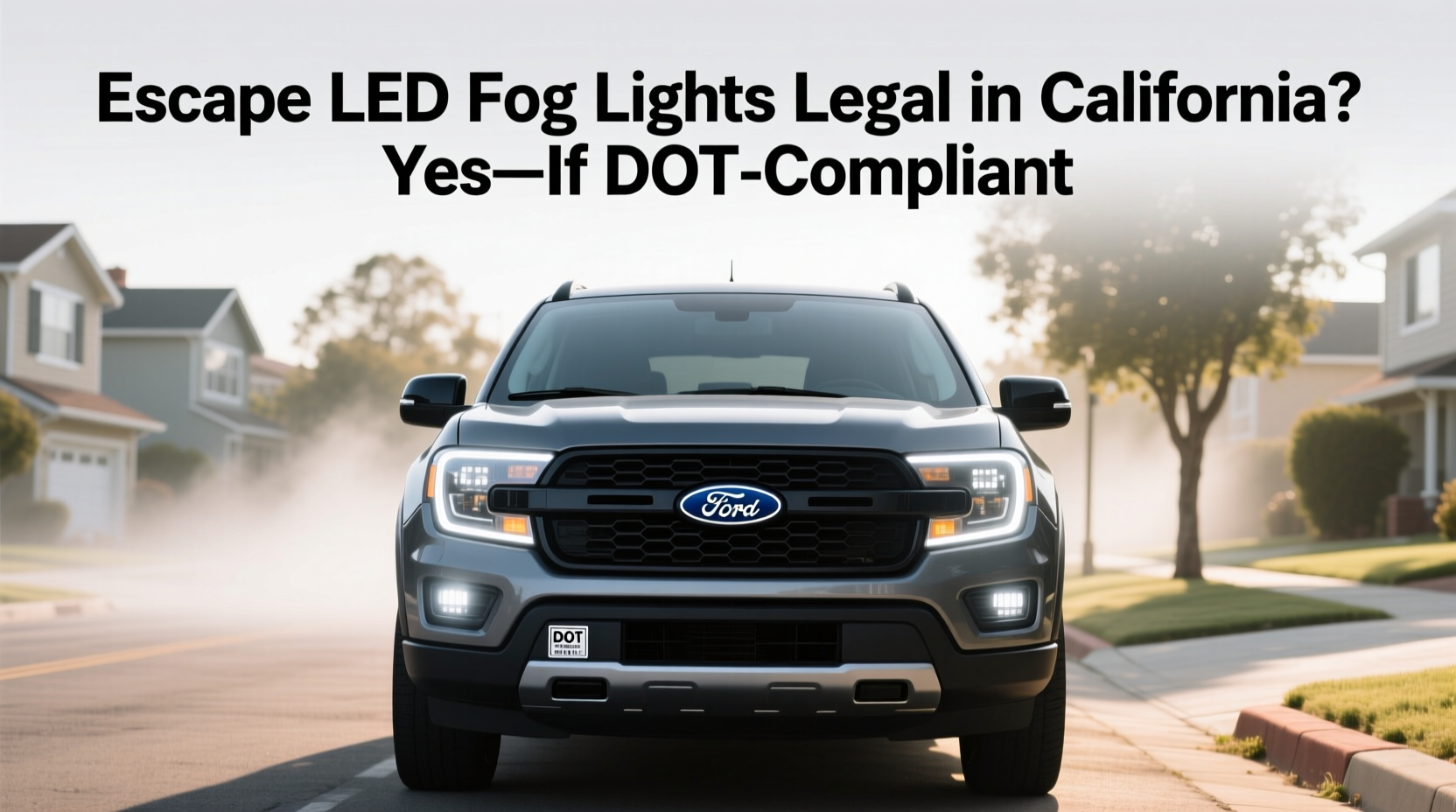 Escape LED Fog Lights Legal in California? Yes—If DOT-Compliant