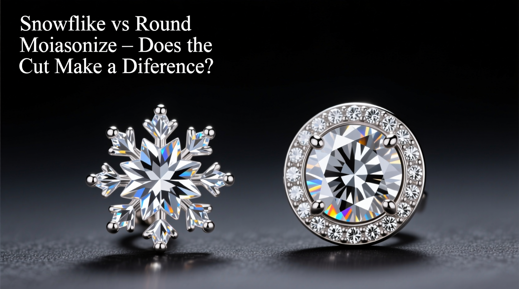 Snowflake Vs Round Moissanite Earrings Does The Cut Really Make A Difference