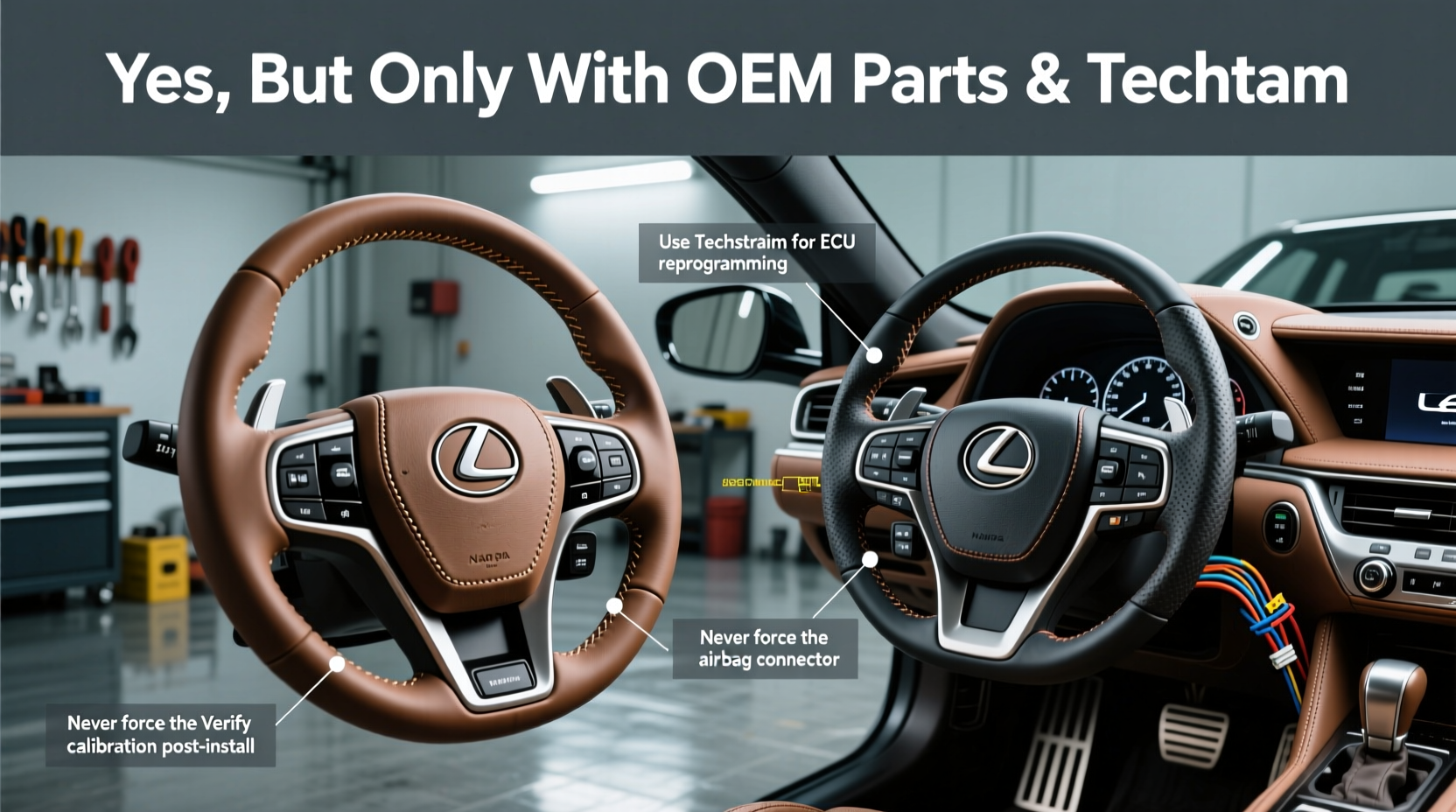LC300 Steering Wheel Swap: Yes, But Only With OEM Parts & Techstream