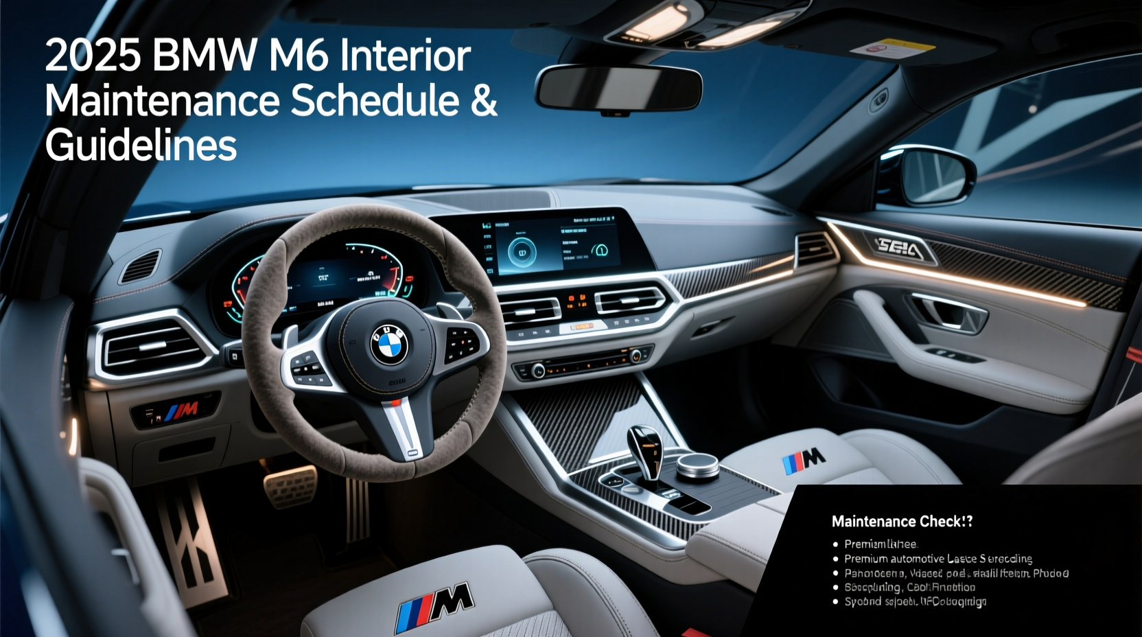 2026 BMW M6 Interior Maintenance Schedule & Guidelines