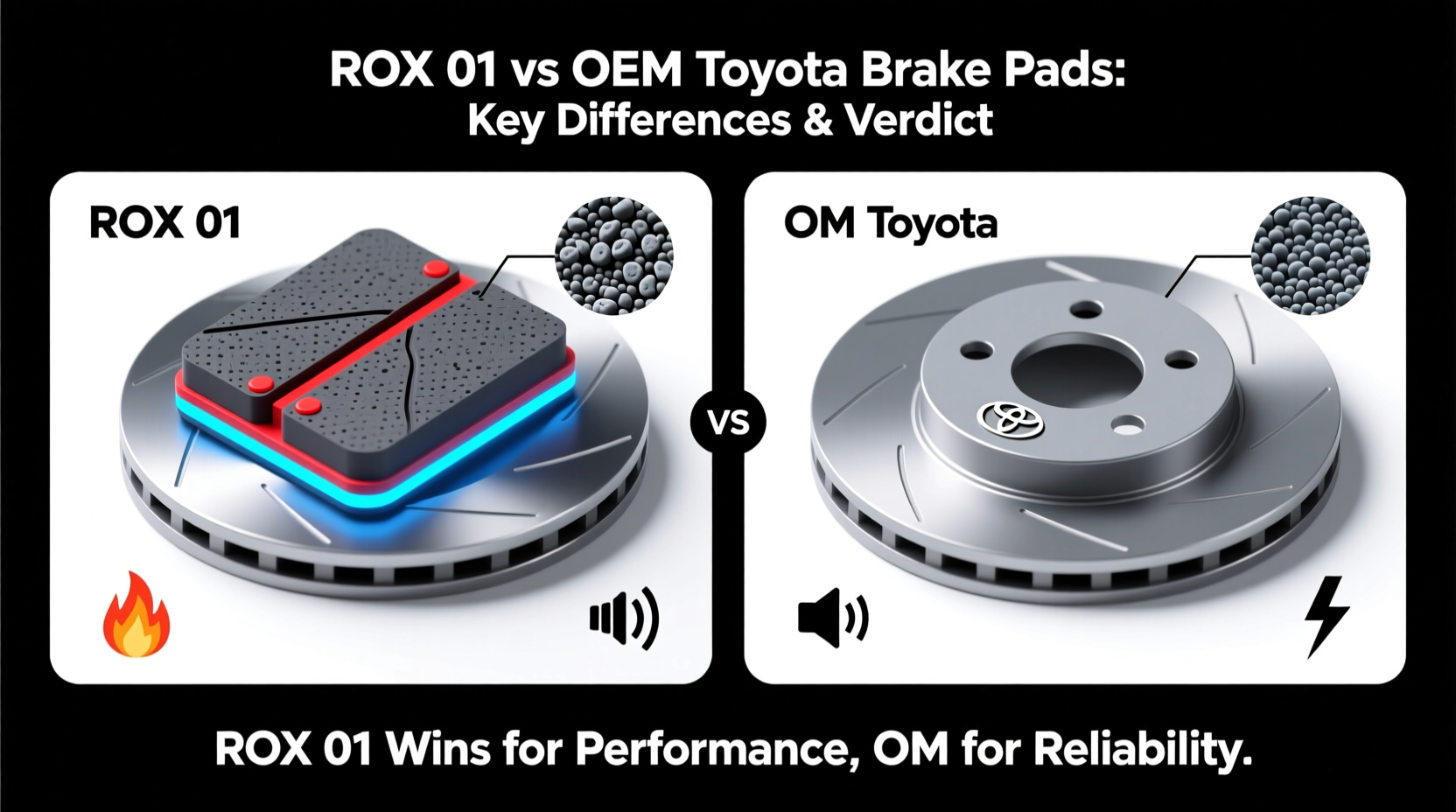 ROX 01 vs OEM Toyota Brake Pads: Key Differences & Verdict