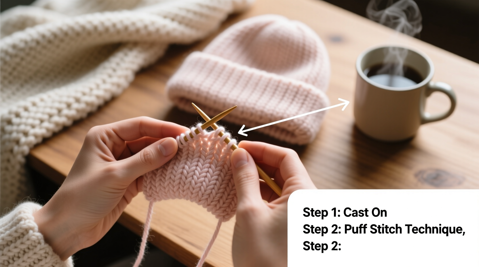 Step By Step Guide How To Make A Cozy Puff Knit Hat For Beginners