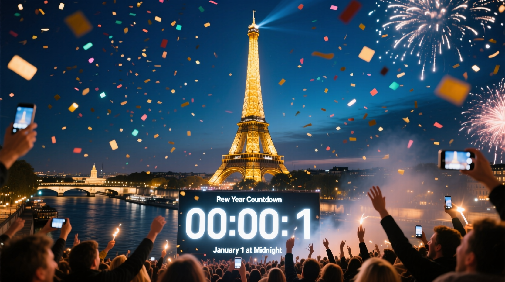 When Is Paris New Year: January 1 at Midnight