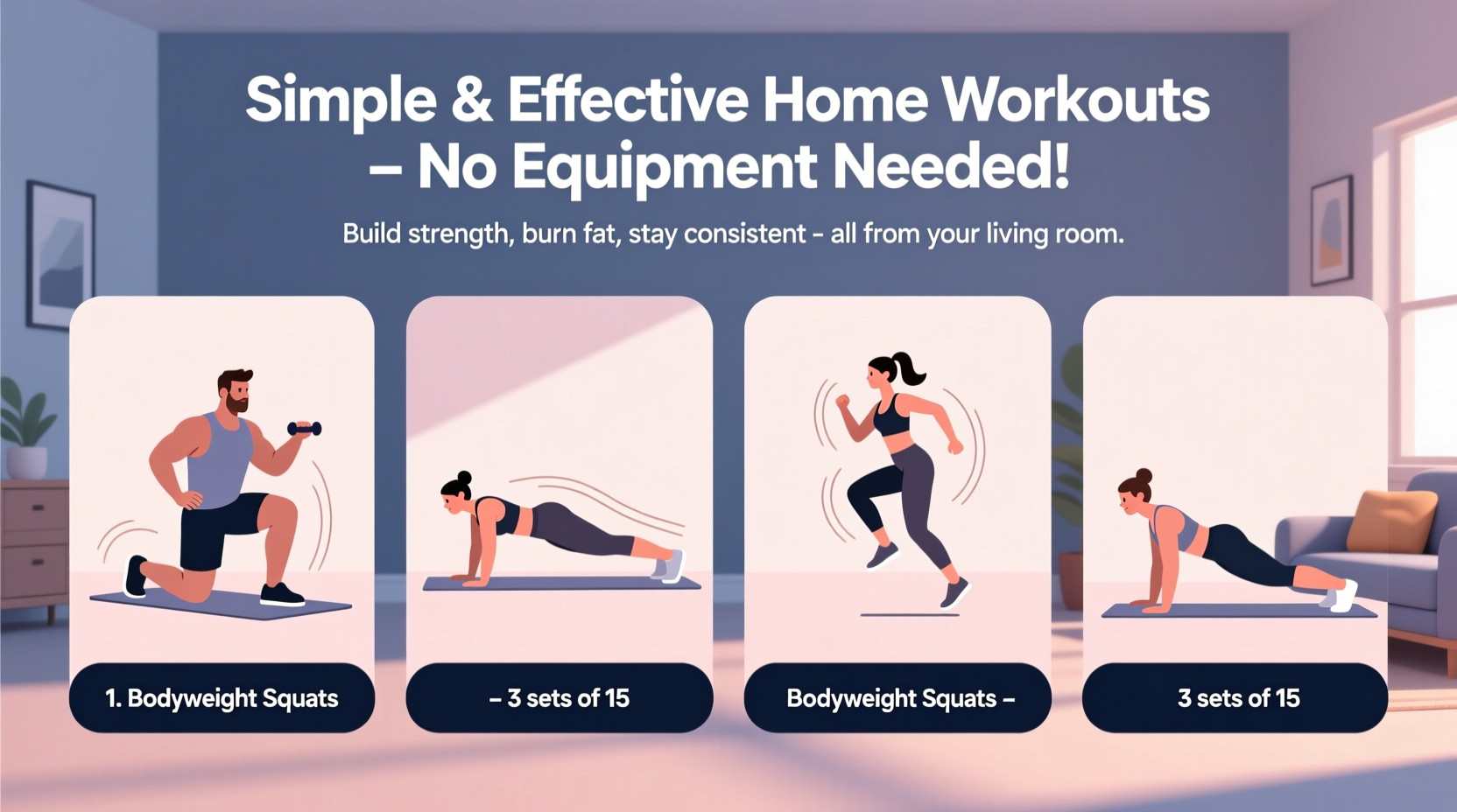 Simple And Effective Strategies To Get Fit At Home Without Equipment