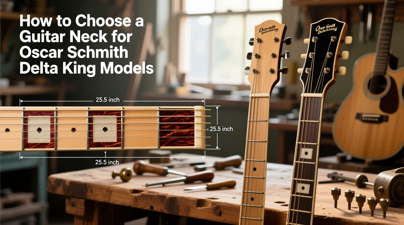 Cómo Elegir un Cuello de Guitarra Oscar Schmidt Delta King