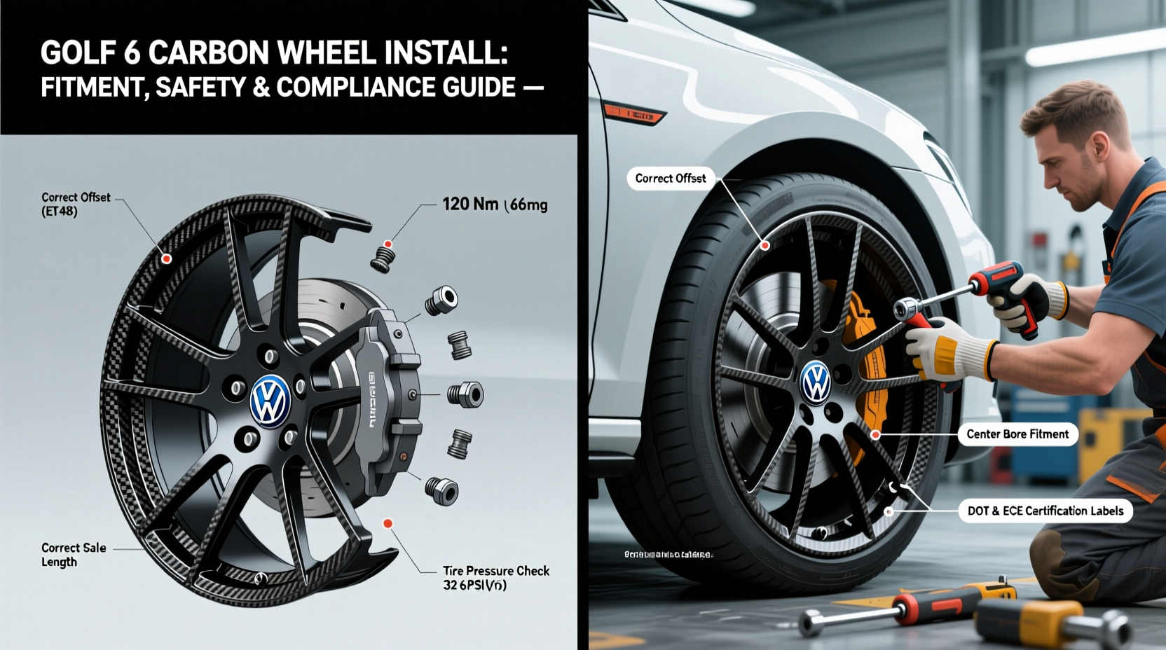 Golf 6 Carbon Wheel Install: Fitment, Safety & Compliance Guide