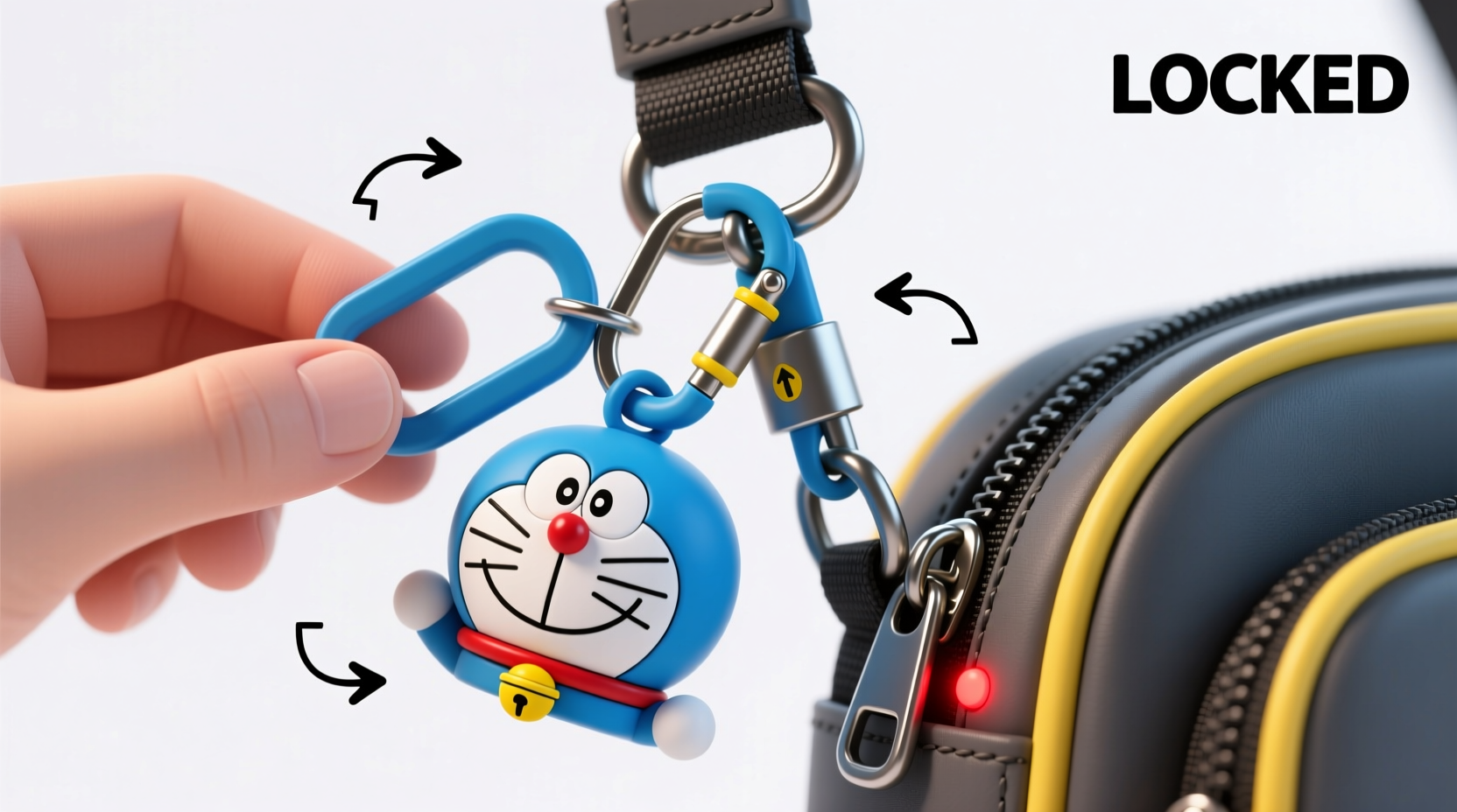 Step By Step Guide To Securely Attaching A Doraemon Carabiner To Your ...