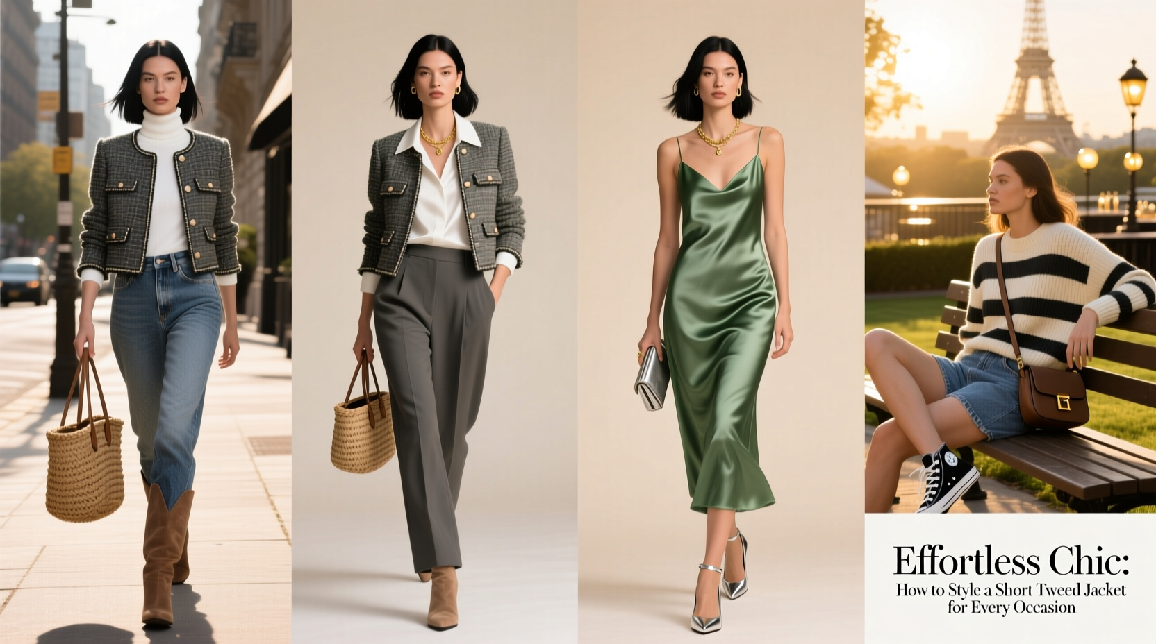 Effortless Chic How To Style A Short Tweed Jacket For Every Occasion