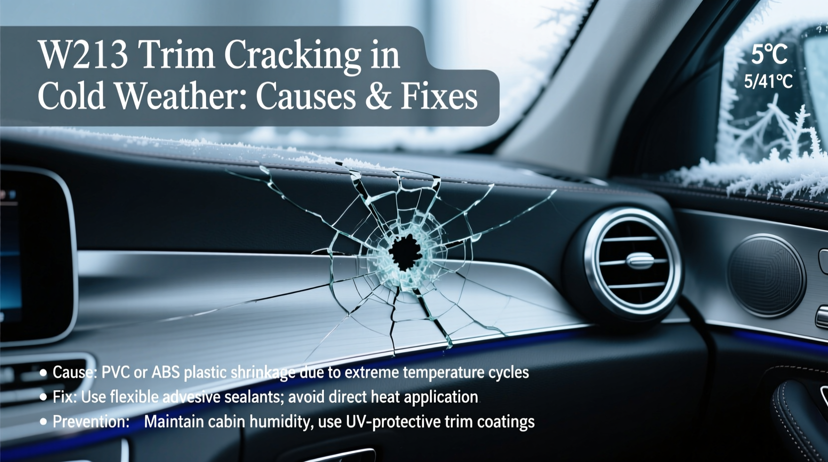 W213 Trim Cracking in Cold Weather: Causes & Fixes