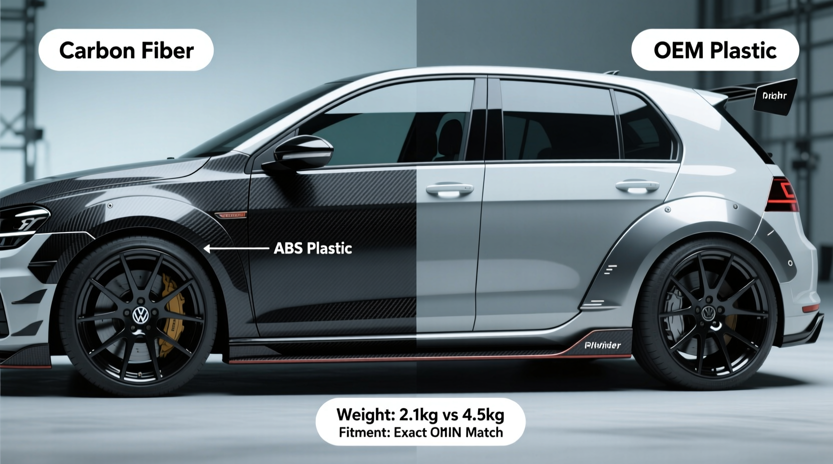 MK5 Carbon Fiber vs OEM Side Skirts: Key Differences & Fitment Guide