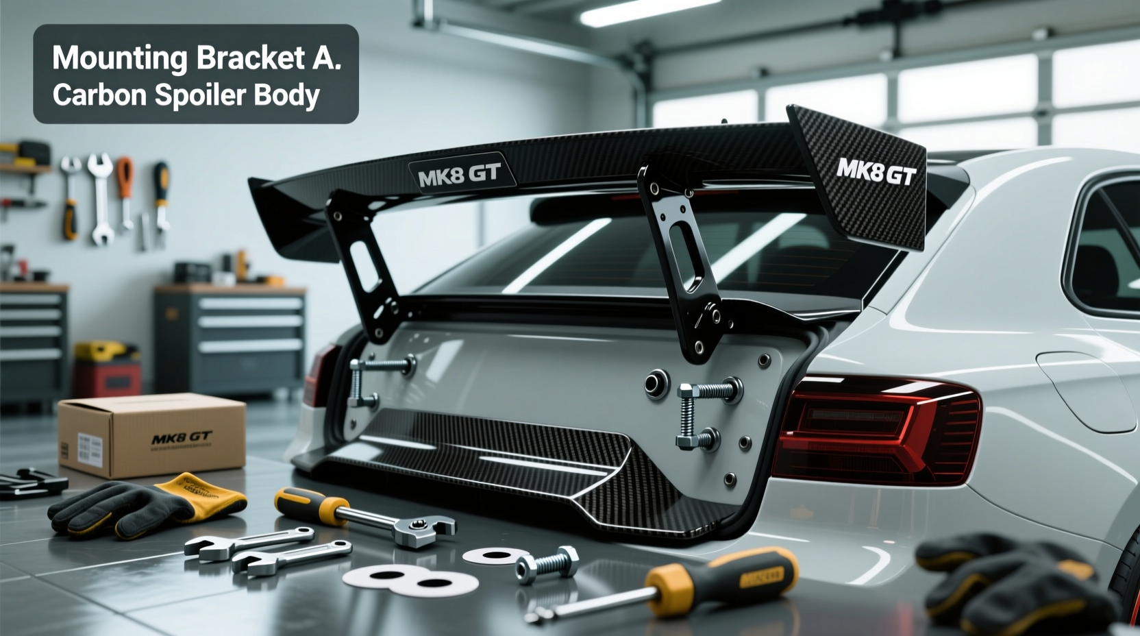MK8 GTI Carbon Spoiler Installation Guide