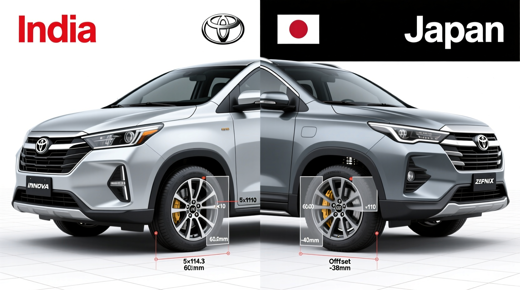 Innova Wheel Swap Comparison: Exact Fitment Specs by Model & Region