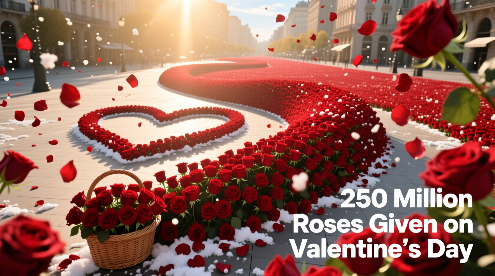 Approximately 250 Million Roses Given on Valentine's Day