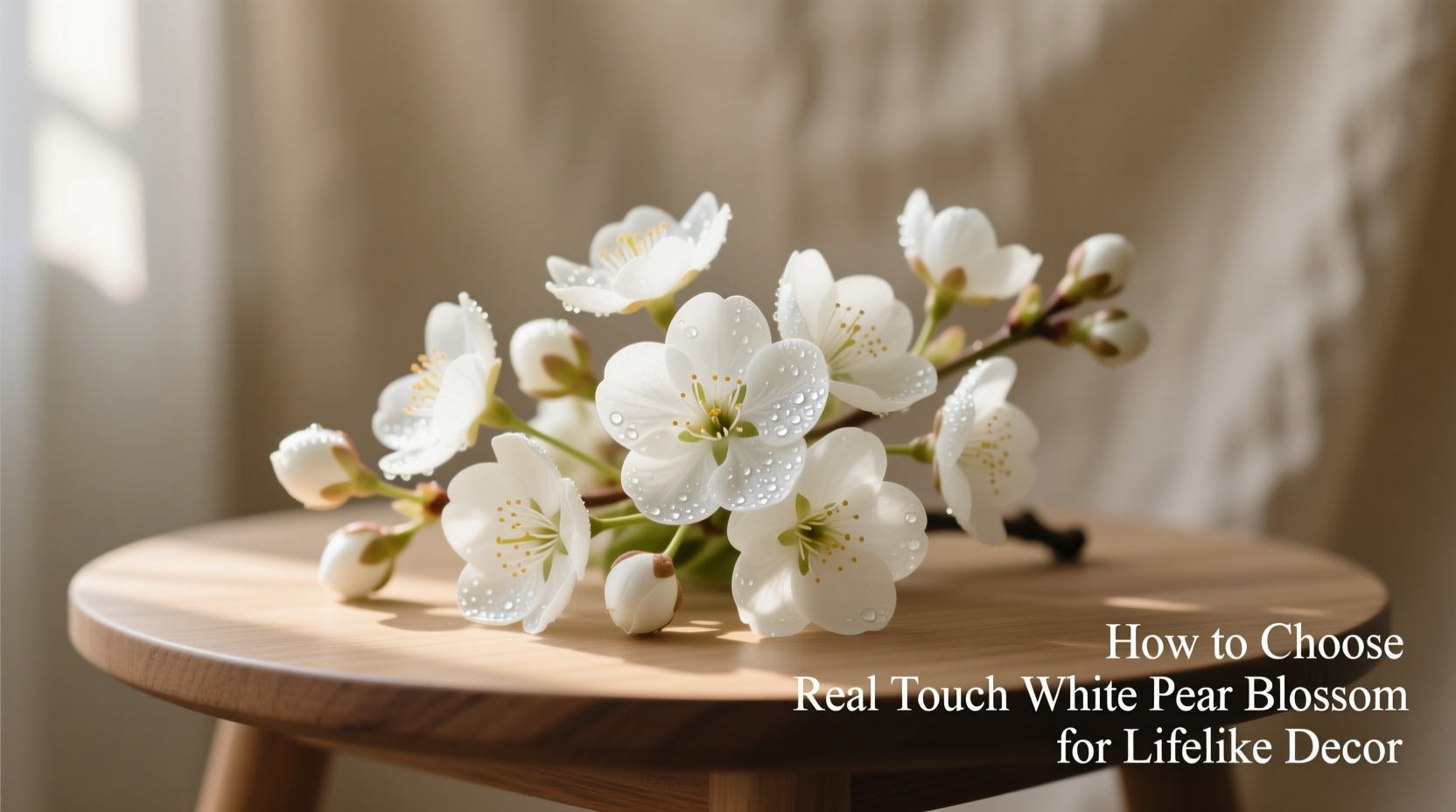 How to Choose Real Touch White Pear Blossom for Lifelike Decor