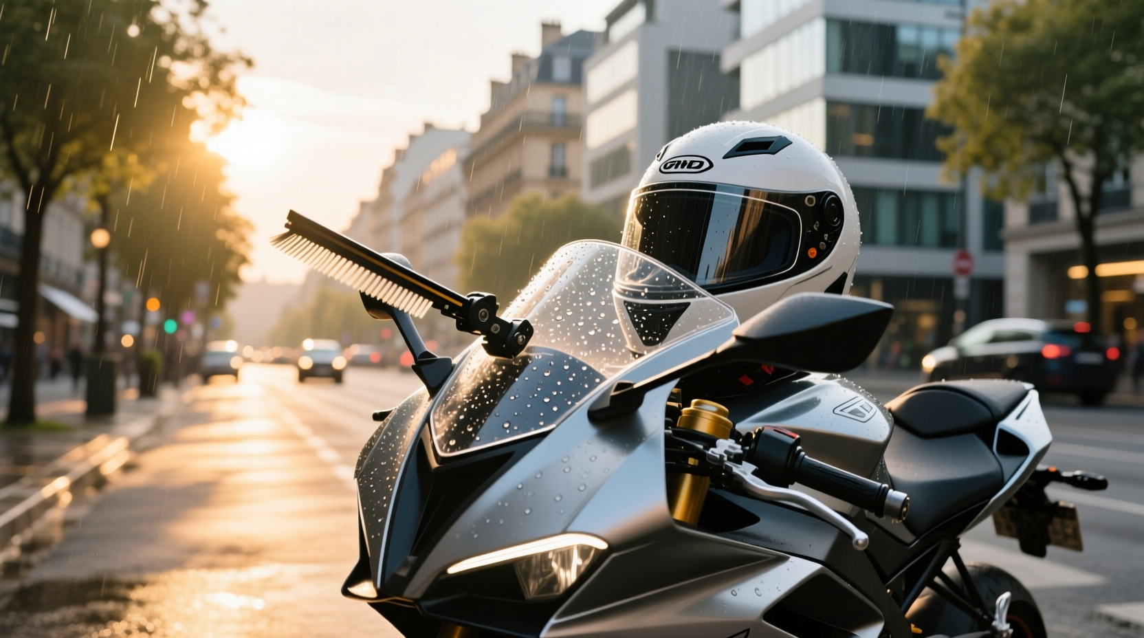 Motorcycle Helmet Windshield Wiper Guide