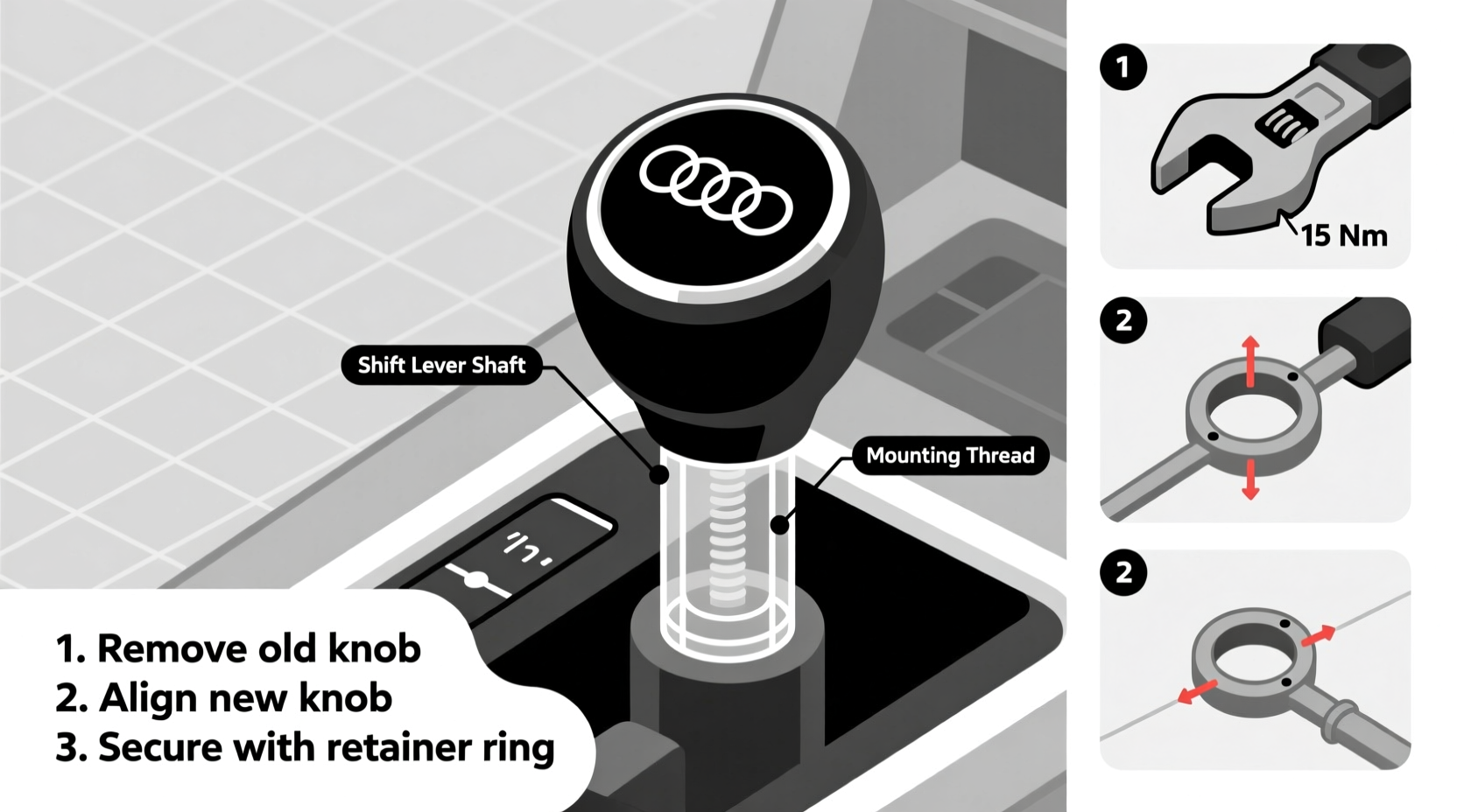 Audi Gear Knob Installation Guide: Step-by-Step for All Models