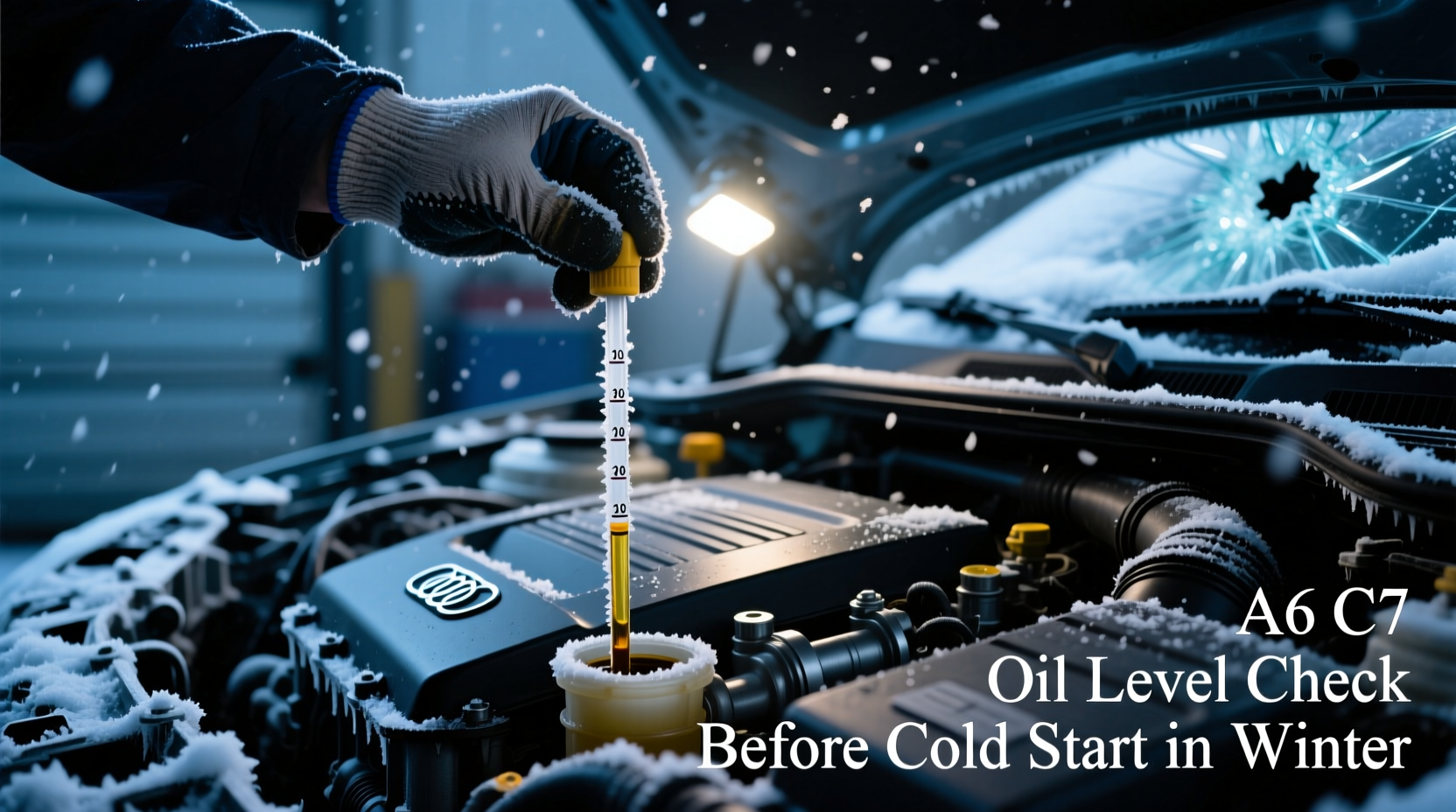 A6 C7 Oil Level Check Before Cold Start in Winter