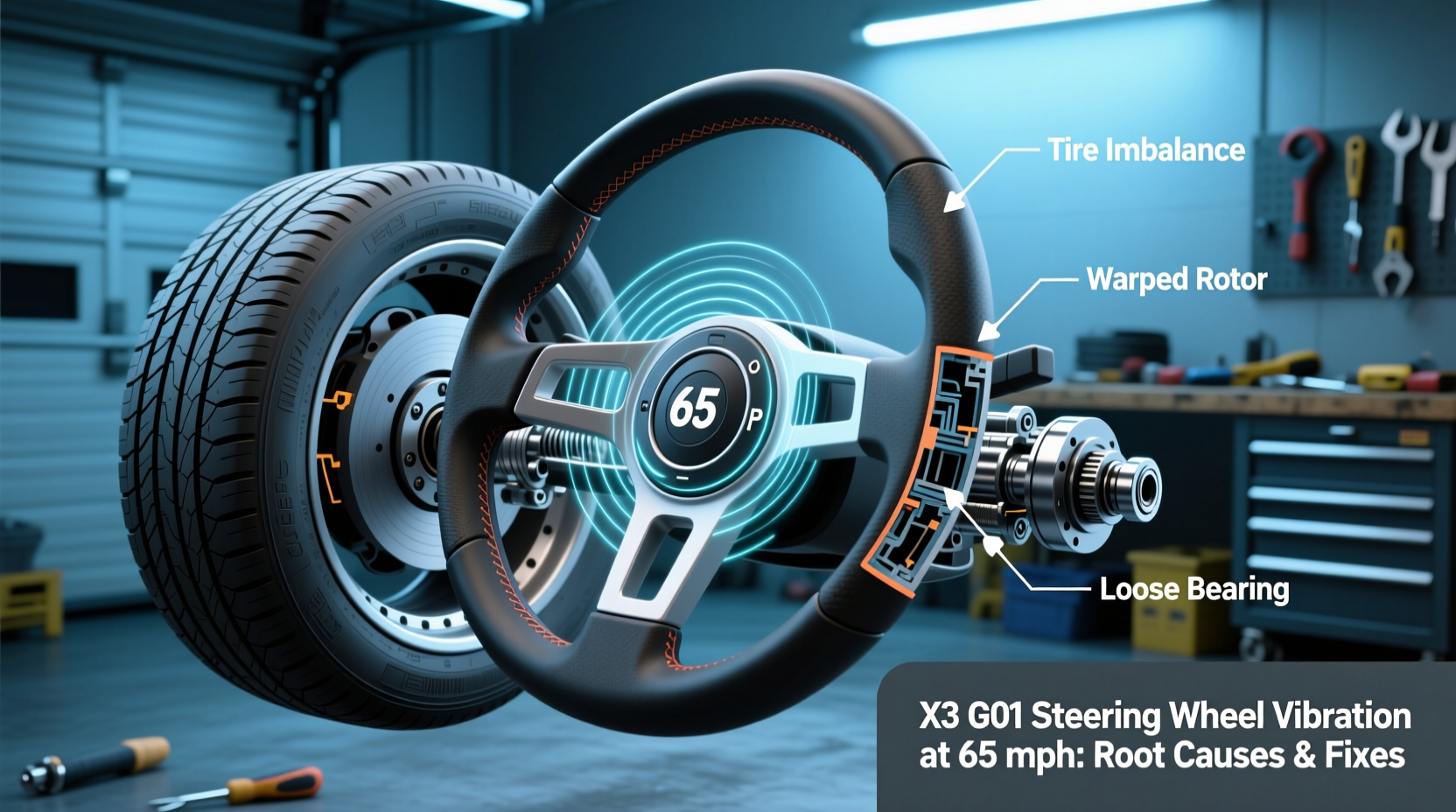 X3 G01 Steering Wheel Vibration at 65 mph: Root Causes & Fixes