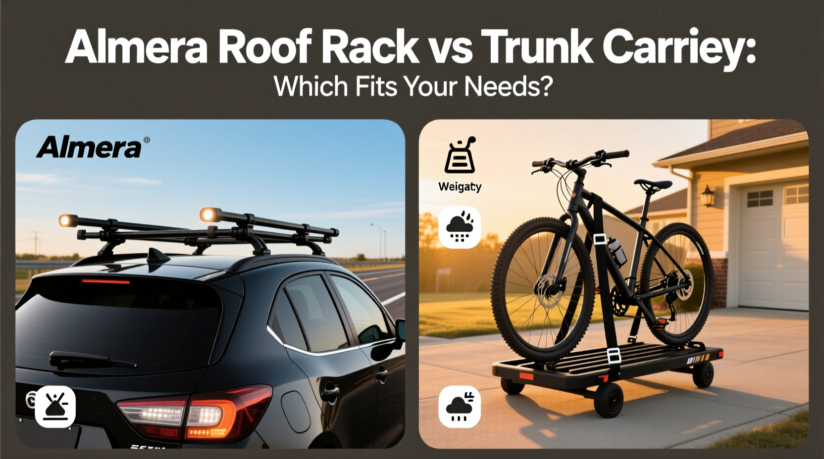 Almera Roof Rack vs Trunk Carrier: Which Fits Your Needs?