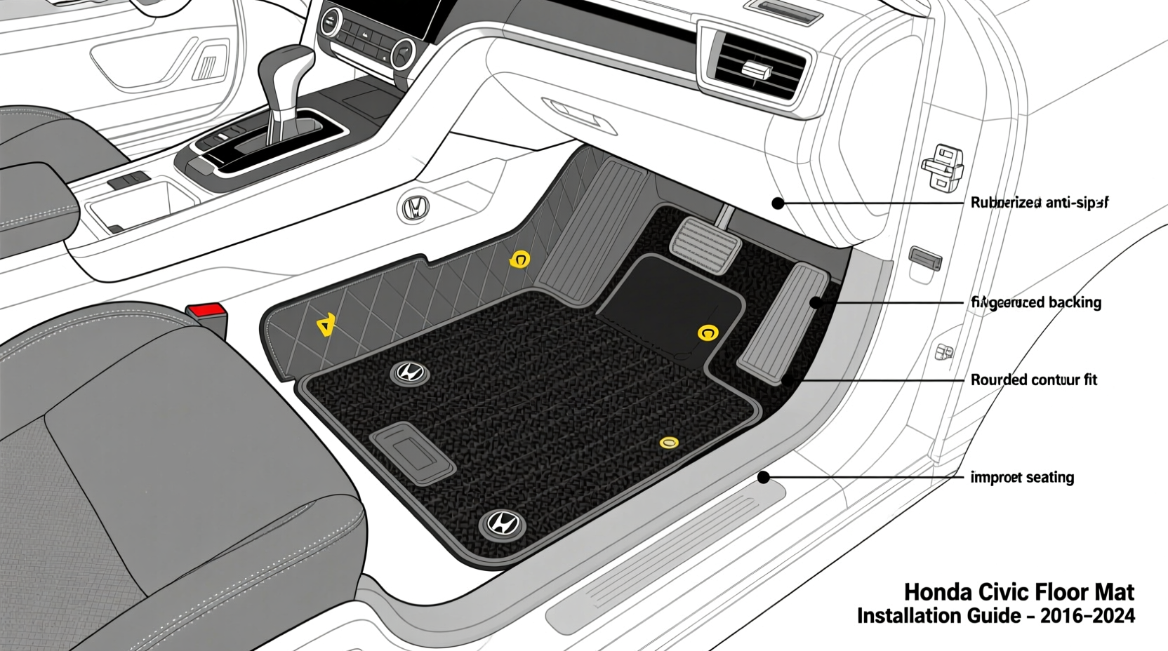 How to Fix Sliding Honda Civic Floor Mats (2016–2024)