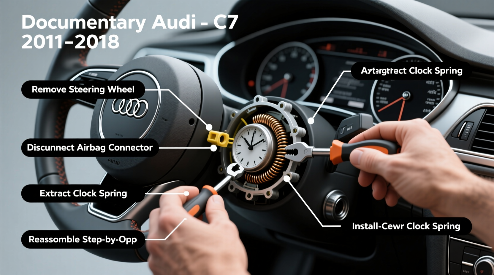 How to Replace Clock Spring on Audi A6 C7 (2011–2018)