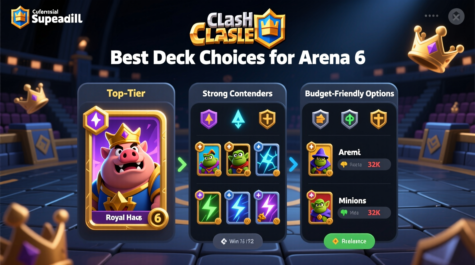 Reliable Deck Choices For Arena 6 Clash Royale Players
