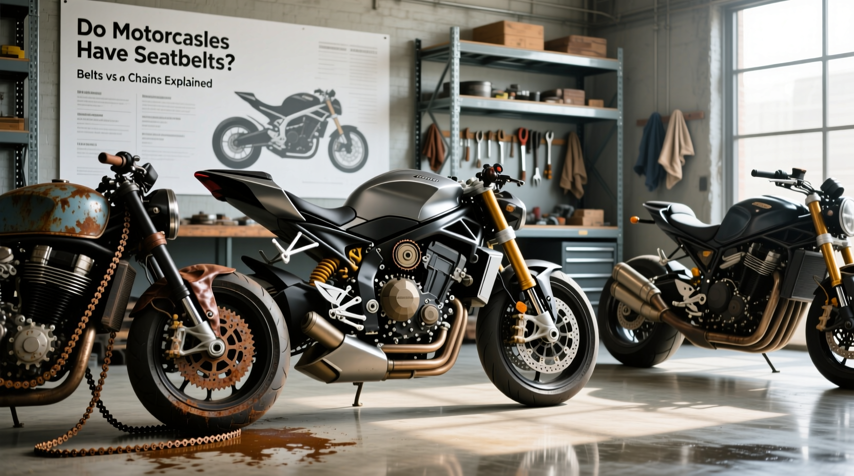 Motorcycle Drive Systems Guide: Belt, Chain, Shaft & Safety Facts
