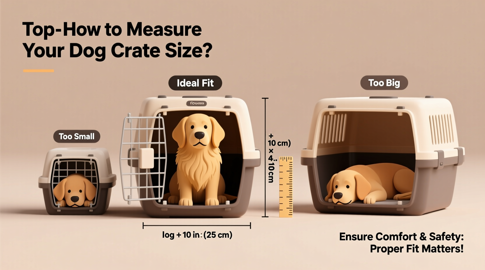 How To Measure And Select The Perfect Dog Crate Size For Your Pets ...
