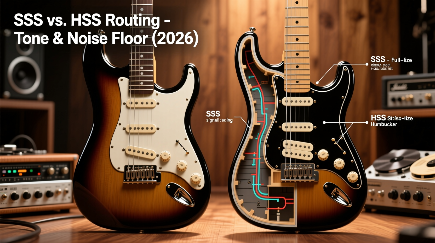 SSS Strat Body vs. HSS Strat Body: How Pickup Cavity Routing Affects ...