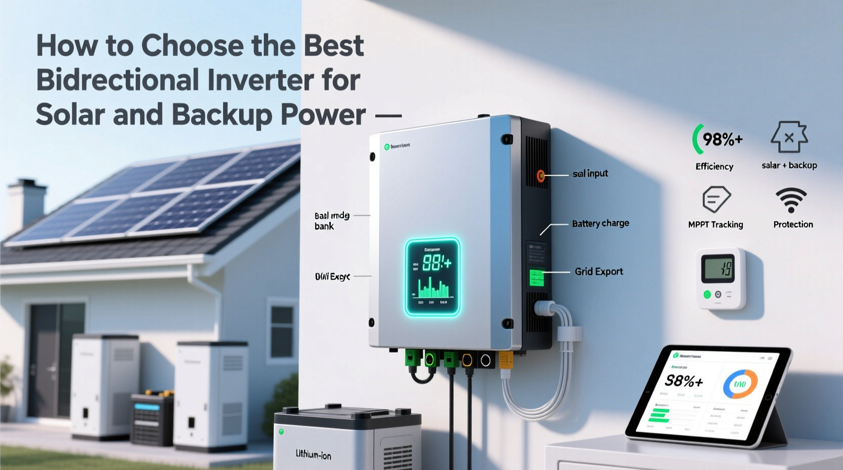 How to Choose the Best Bidirectional Inverter for Solar and Backup Power