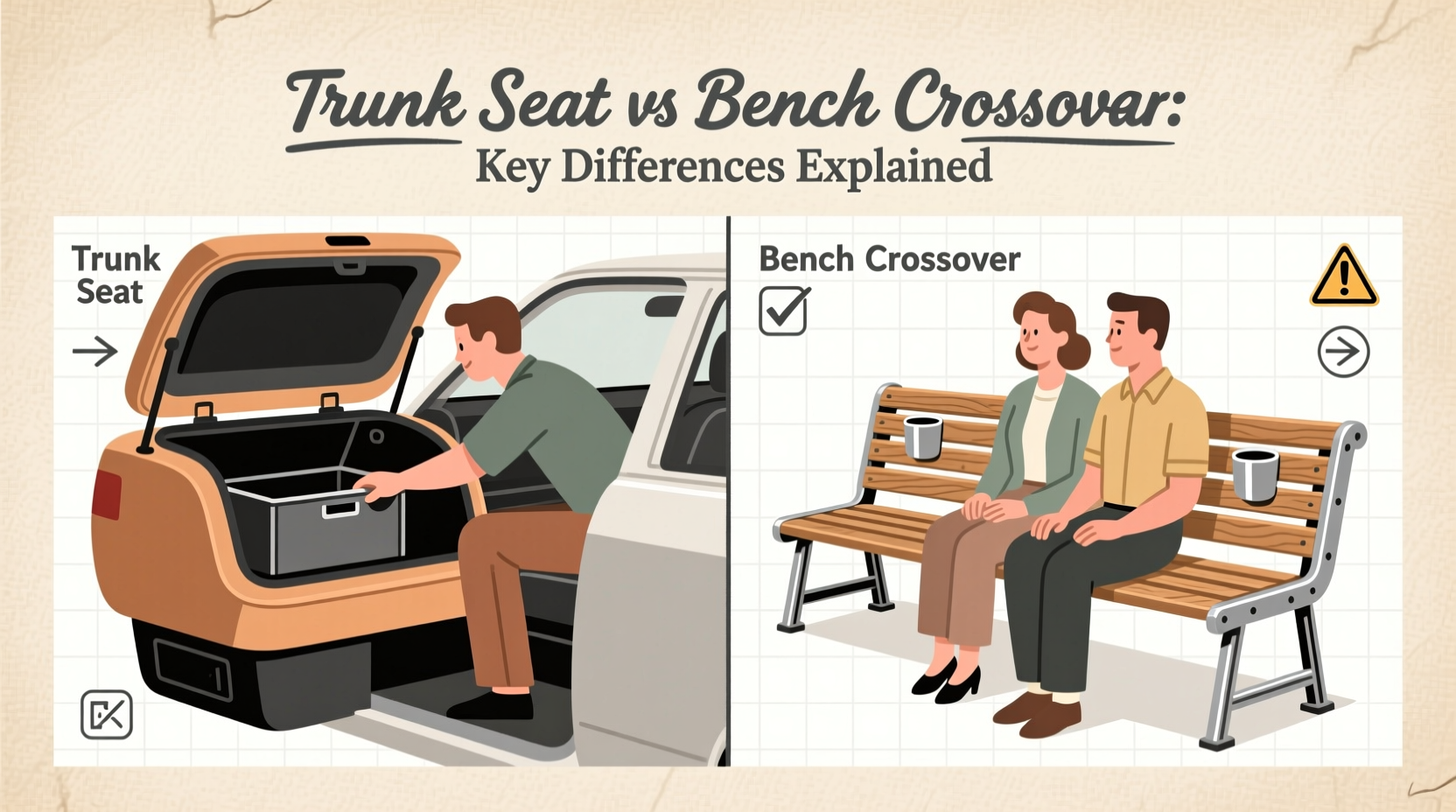 Trunk Seat vs Bench Crossover: Key Differences Explained