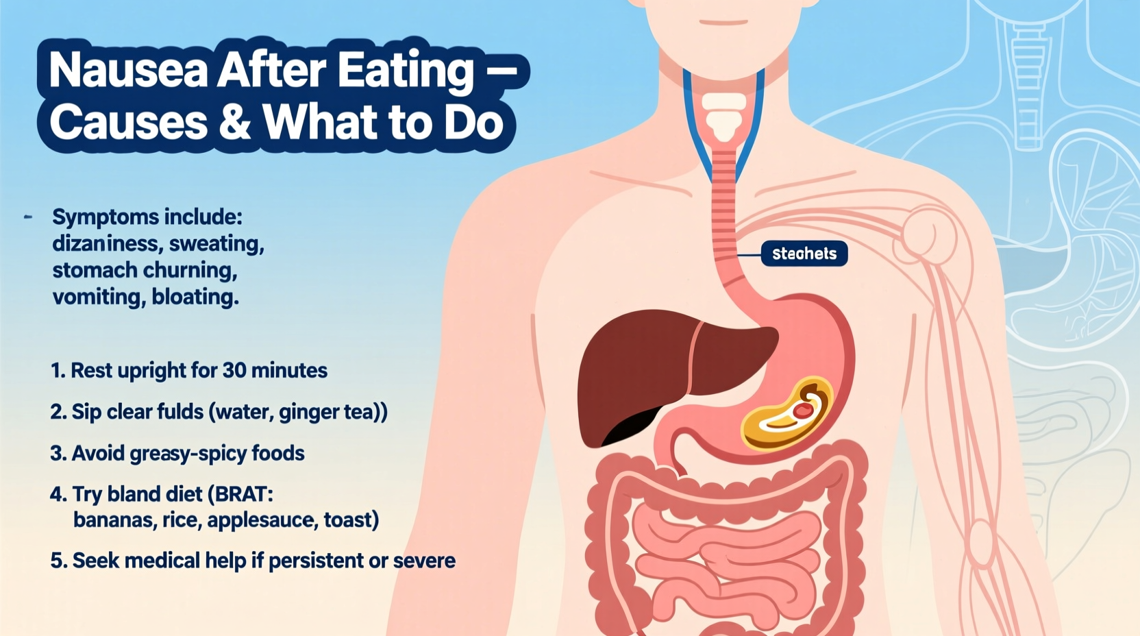 Nauseous After Eating Reasons Symptoms And What To Do