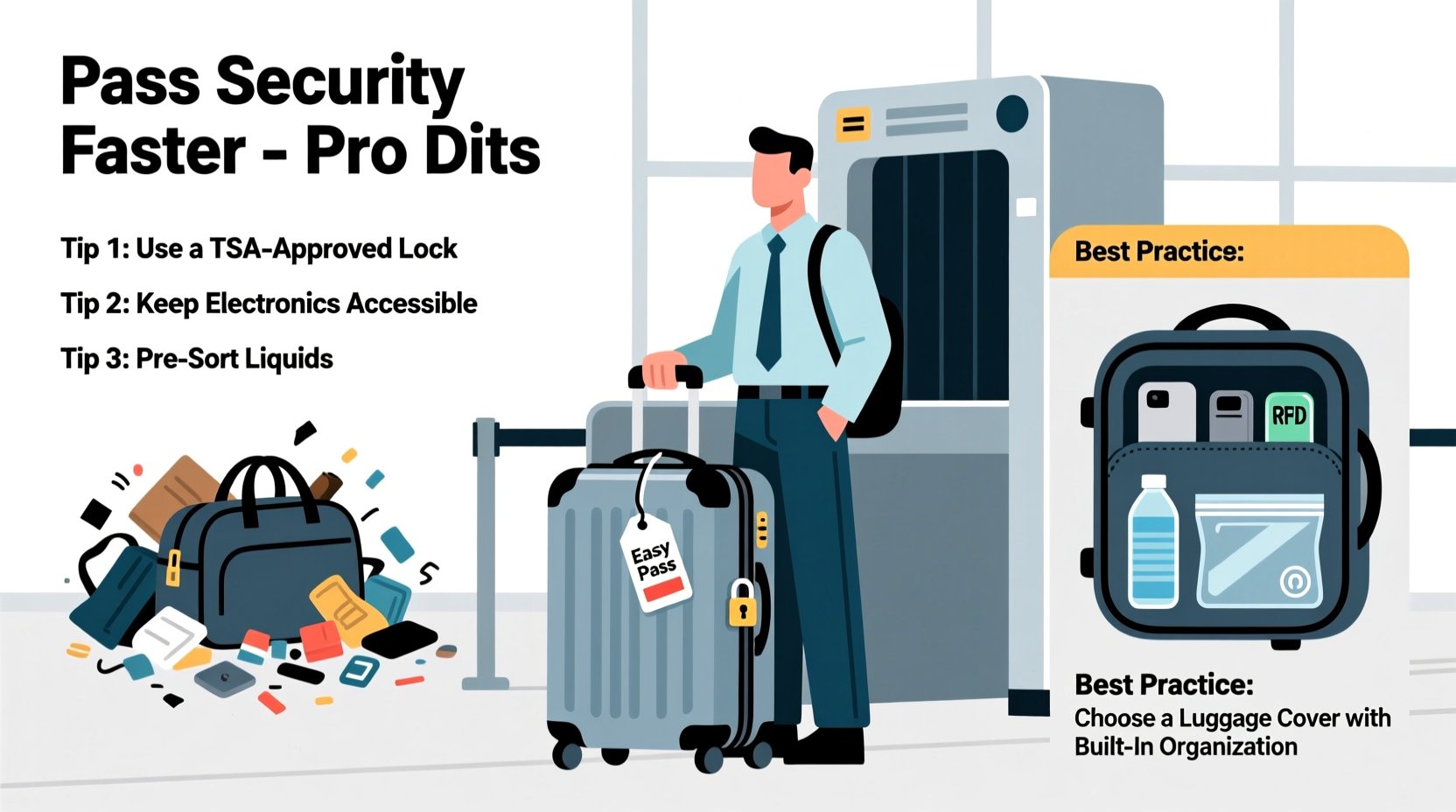 How To Easily Pass Airport Security With Your Luggage Cover Tips And ...