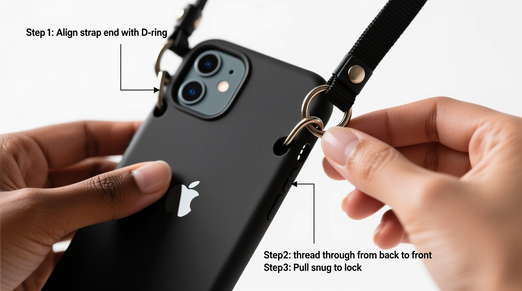 Step By Step Guide To Safely Attach A Crossbody Strap To Your Iphone 11 ...
