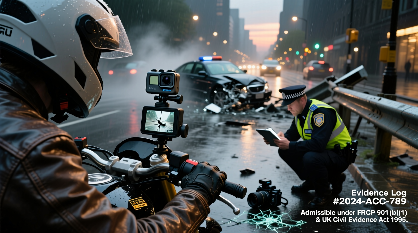 How to Make Motorcycle Camera Footage Admissible in Accidents